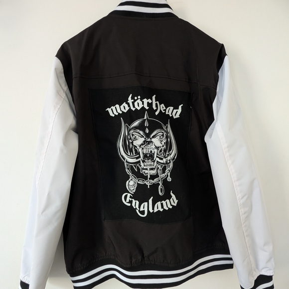 Jackets & Coats | Custom Made Motorhead Black And White Mens Jacket ...